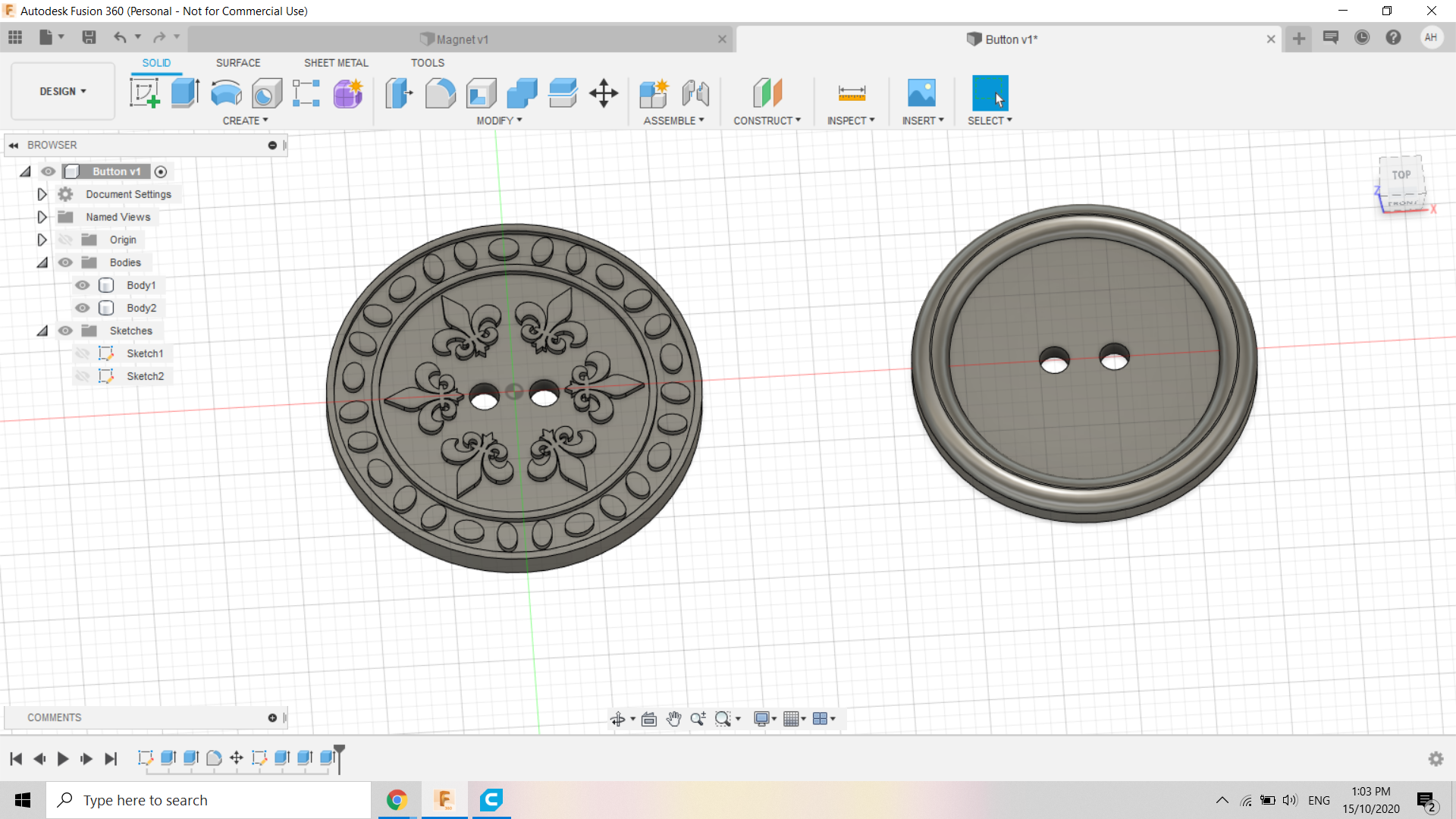 Basic Buttons | 3D Printers at Open Maker | Collaborate Canada Bay